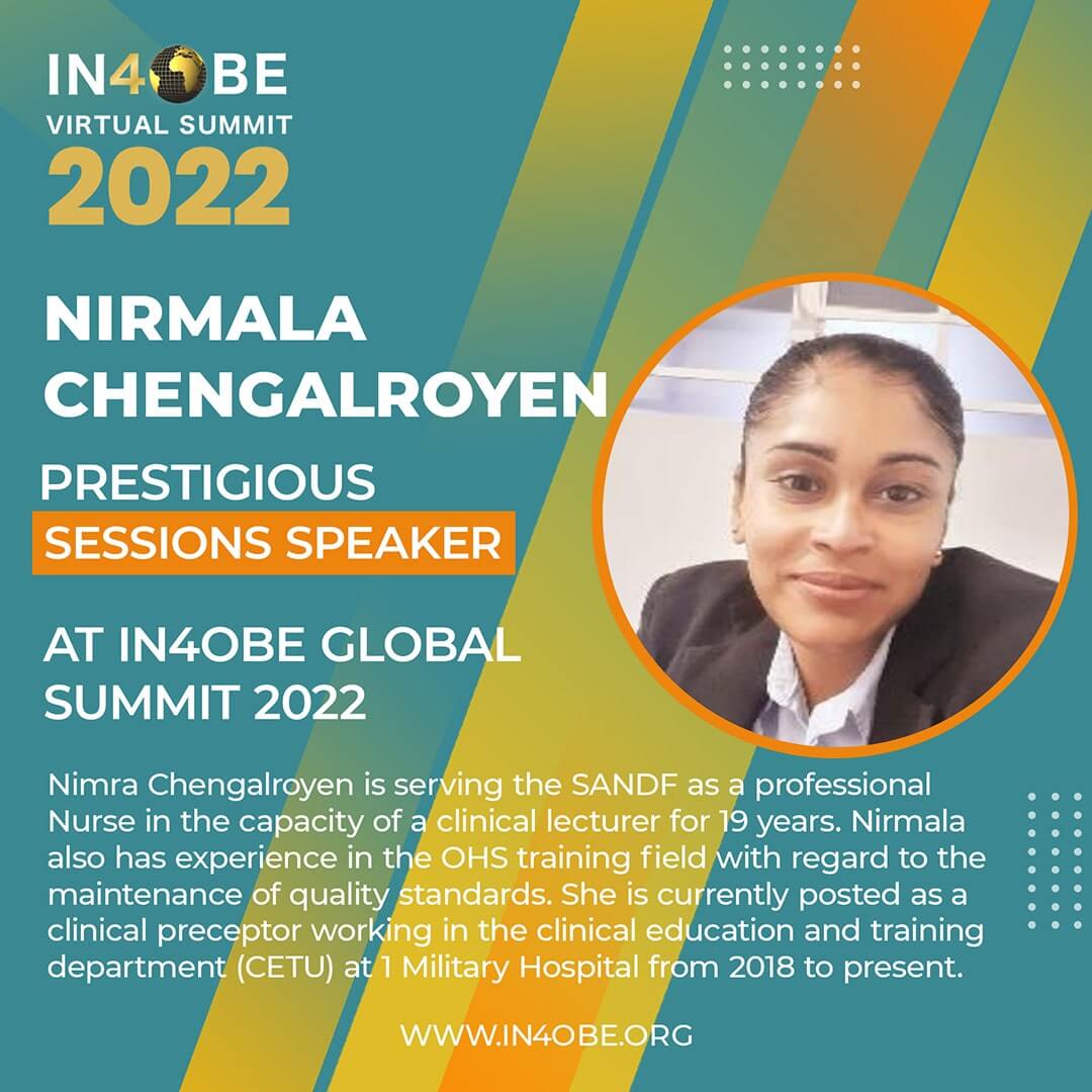 Nirmala Chengalroyen is Prestigious Sessions Speaker at IN4OBE Global Summit 2022 - IN4OBE ...